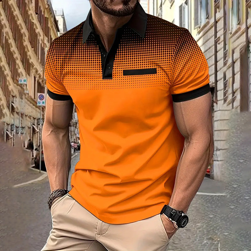 Men's Fashionable Gradient Polo Shirts 2408000112 – CHICHIM